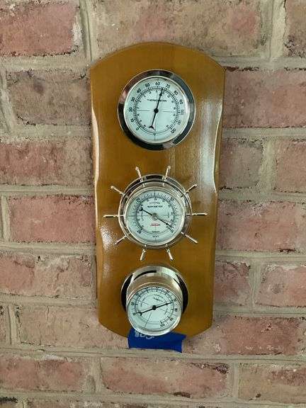 Two wall mount barometer/thermometers - Hurley Real Estate & Auctions