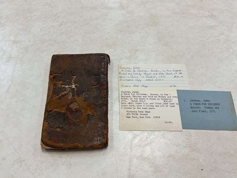 Children’s book: A Token for Children 1771 - Hurley Real Estate & Auctions