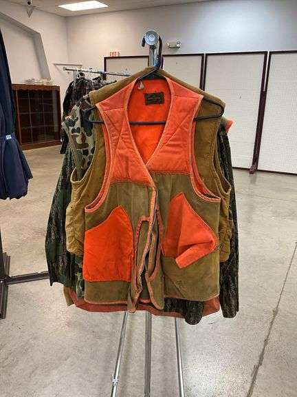 Three hunting vests, two orange, and camo shirt size L - Hurley Real ...