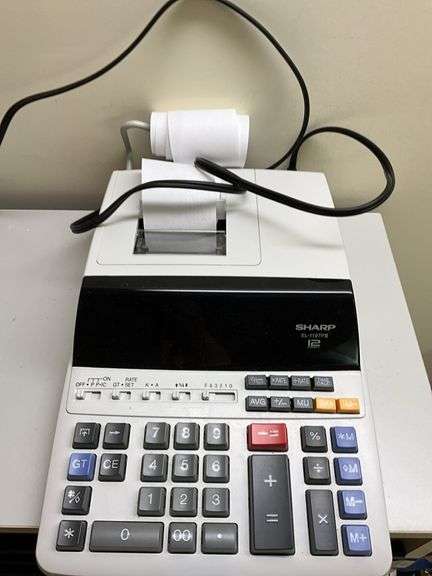 Sharp EL-1197PIII printing calculator - Hurley Real Estate & Auctions