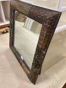 Mirror in embossed/pierced metal frame 38x38 - Hurley Real Estate ...