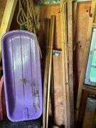 Misc wood, plastic sled - Hurley Real Estate & Auctions