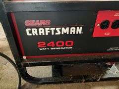 Craftsman 2400 Watt Generator - Hurley Real Estate & Auctions