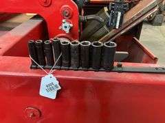 Lot of deep well impact sockets w/ holder - Hurley Real Estate & Auctions