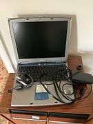 DELL laptop, two VHS Storage drawers & cabinet w/ VHS Tapes 25x22x12 ...