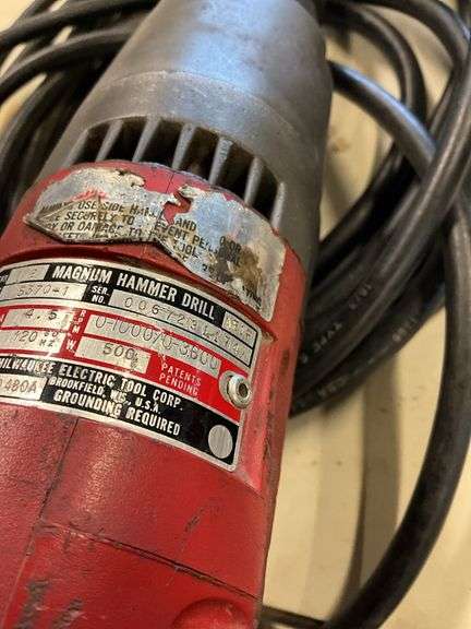 Milwaukee Magnum Hammer Drill, 5370-1 - Hurley Real Estate & Auctions