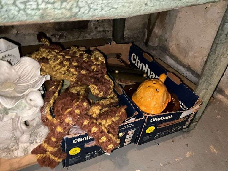 Contents on and under table: turtle figures, table fountain, watering ...