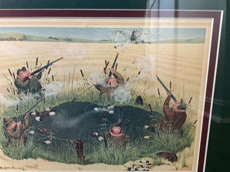 Justin Murray(1912-1987) print, At the Club, framed 14 X 11 - Hurley ...