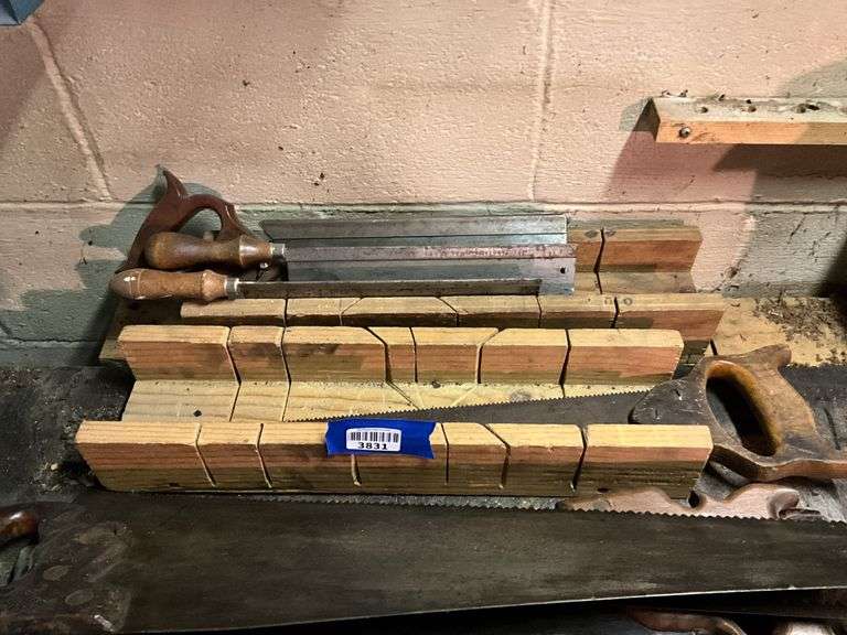Hand saws, two miter boxes - Hurley Real Estate & Auctions