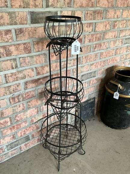 3-tier wire work plant stand 41in high - Hurley Real Estate & Auctions