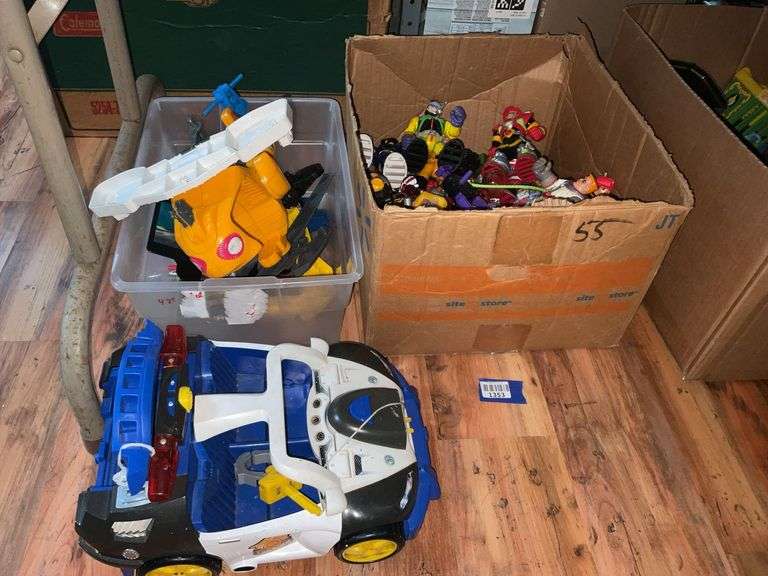 Fisher Price police car, Rescue Heroes first responder action figures ...