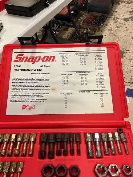 Snap-on RTD48 48 Piece Thread Restoring Set - Hurley Real Estate & Auctions