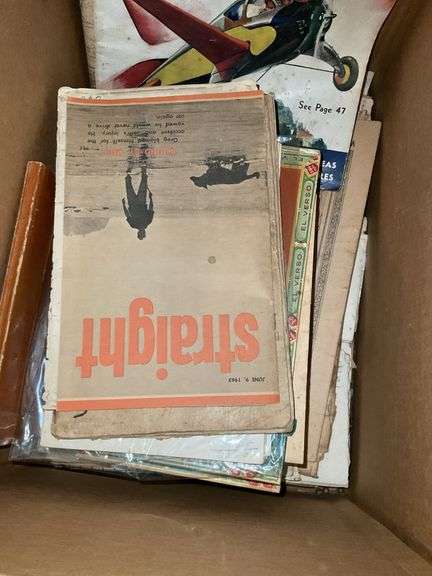 Vintage paper collectibles and misc boxlot - Hurley Real Estate & Auctions