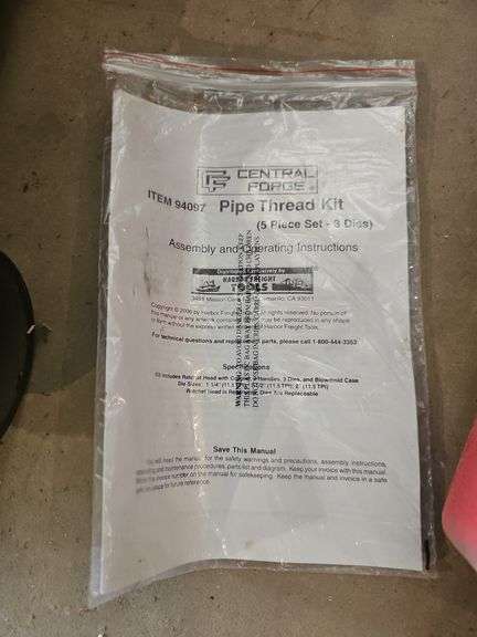 Central Forge pipe thread kit - Hurley Real Estate & Auctions
