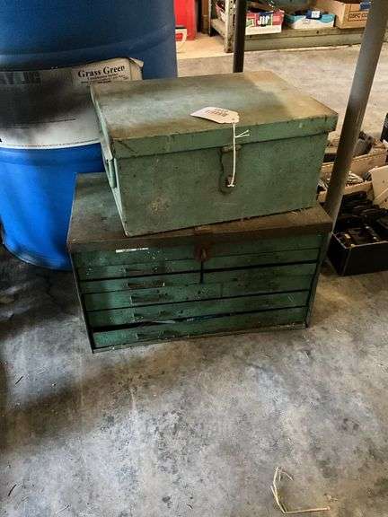 Green metal machinist toolbox and other green toolbox - Hurley Real ...