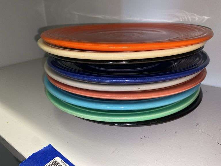 Nine Fiesta pottery plates - Hurley Real Estate & Auctions