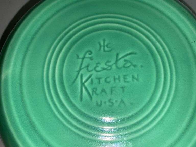 Fiesta Kitchen Kraft green covered bowl - Hurley Real Estate & Auctions