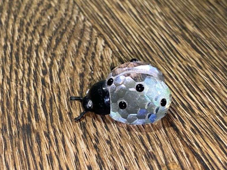 Three glass animal paperweights and Swarovski crystal ladybug - Hurley ...
