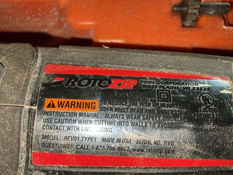 Rotozip revolution spiral saw kit - Hurley Real Estate & Auctions