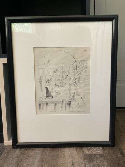 Justin Murray(1912-1987) San Francisco print, Fisherman's Wharf, framed 17 X 21 - Hurley Real ...