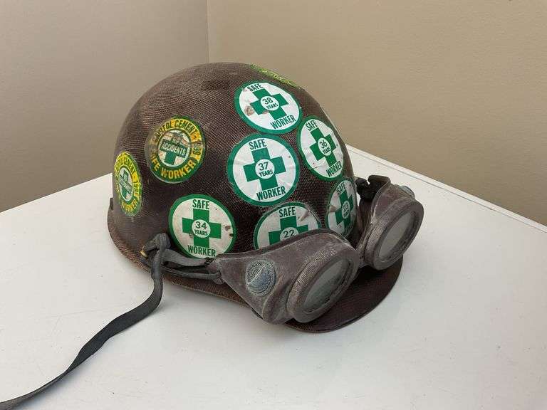 Vintage hardhat w/ goggles - Hurley Real Estate & Auctions