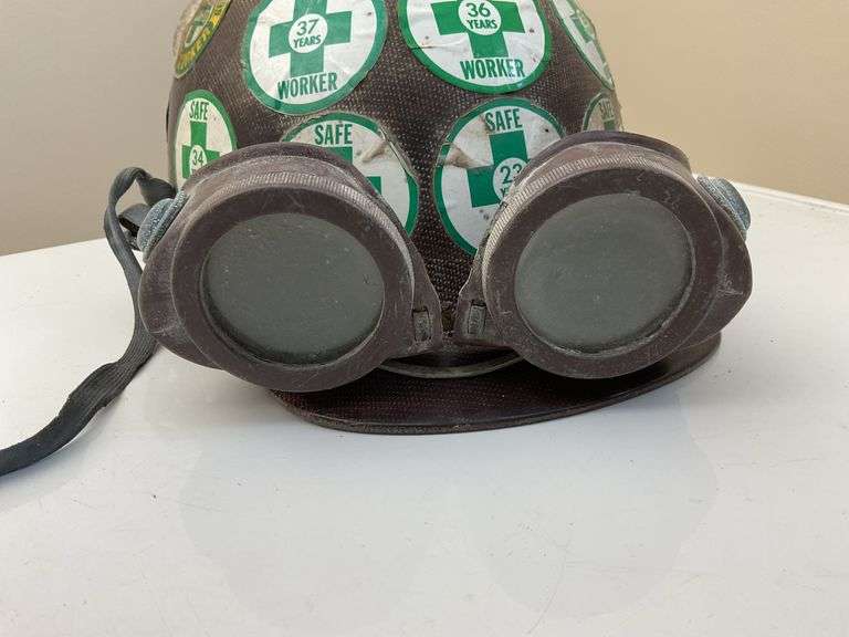 Vintage hardhat w/ goggles - Hurley Real Estate & Auctions