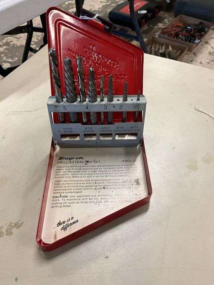 Snap-on Drill-Extractor Set (some drill bits missing) & Drill-Out Power ...