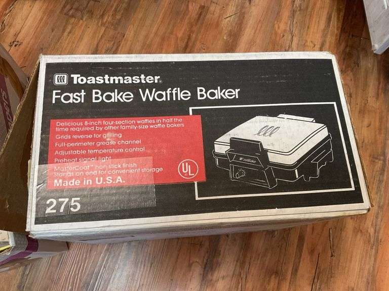 Toastmaster waffle baker in box - Hurley Real Estate & Auctions