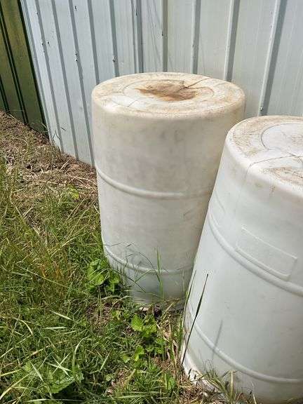 Two plastic drums - Hurley Real Estate & Auctions