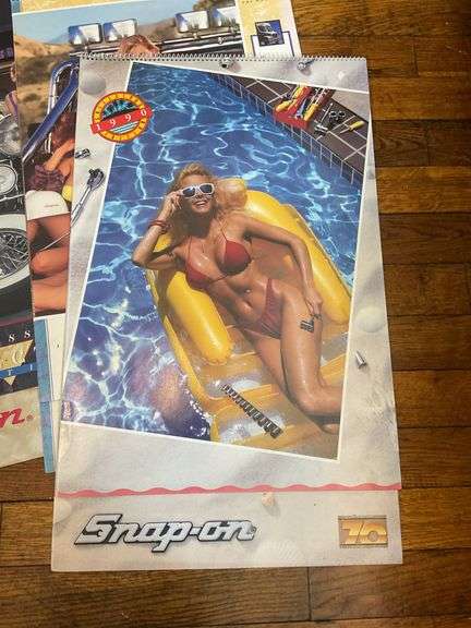 Vintage Snap-On tools pin-up calendars - Hurley Real Estate & Auctions