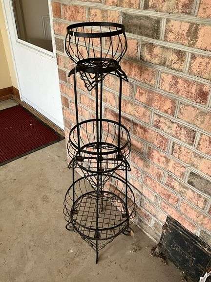 3-tier wire work plant stand 41in high - Hurley Real Estate & Auctions