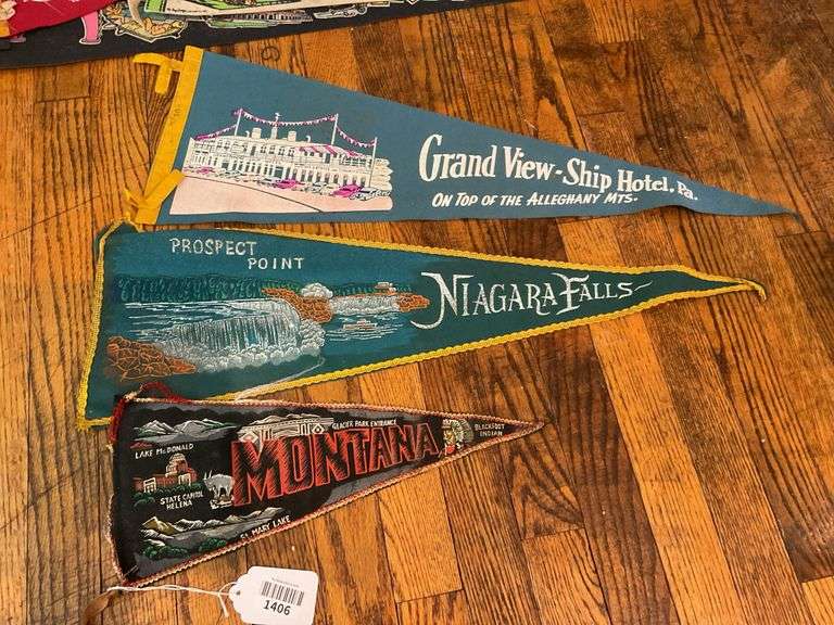 Vintage travel souvenir pennants including Carlisle Pa - Hurley Real ...