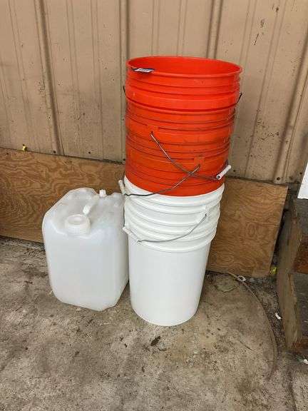 Five gallon buckets, water storage container - Hurley Real Estate ...