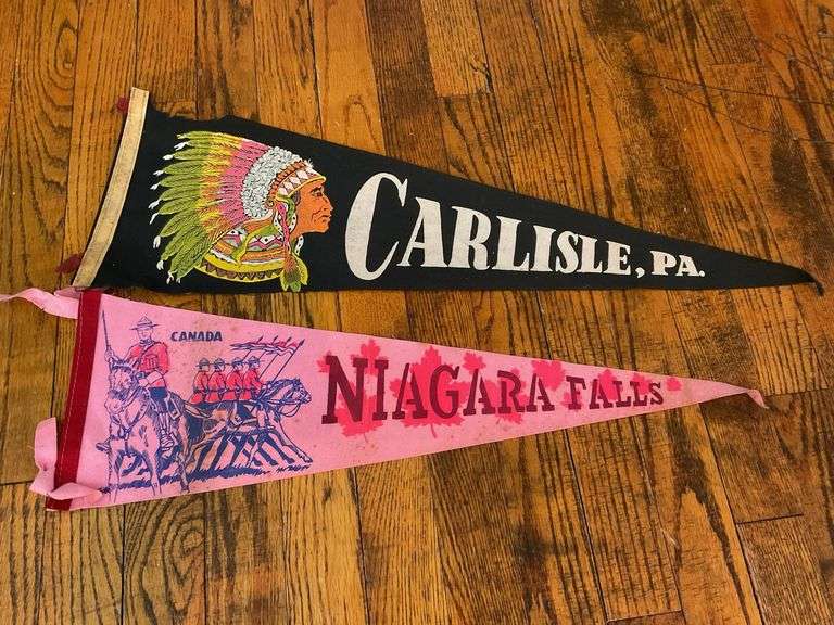 Vintage travel souvenir pennants including Carlisle Pa - Hurley Real ...