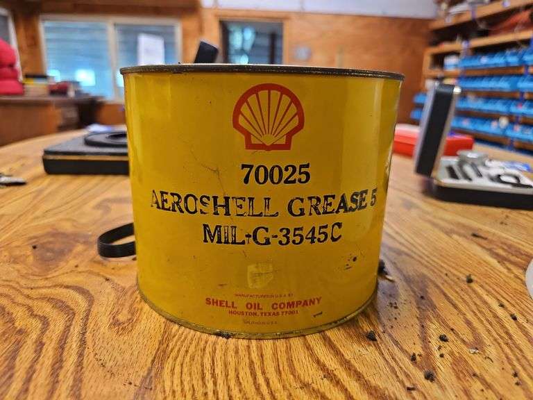 SHELL AEROSHELL Grease Can - Hurley Real Estate & Auctions