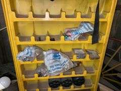 Yellow hardware unit w/ contents - Hurley Real Estate & Auctions