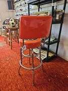 Lionel chrome shop stool - Hurley Real Estate & Auctions