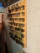 Hanpainted key blank display board w/ keys - Hurley Real Estate & Auctions