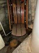 Vintage wooden snow sled w/ side rails and back - Hurley Real Estate ...