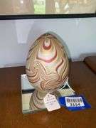 Vandermark art glass egg - Hurley Real Estate & Auctions