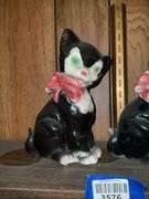 Two vintage pottery figural kitten planters - Hurley Real Estate & Auctions