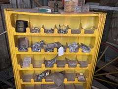 Yellow hardware unit w/ contents - Hurley Real Estate & Auctions