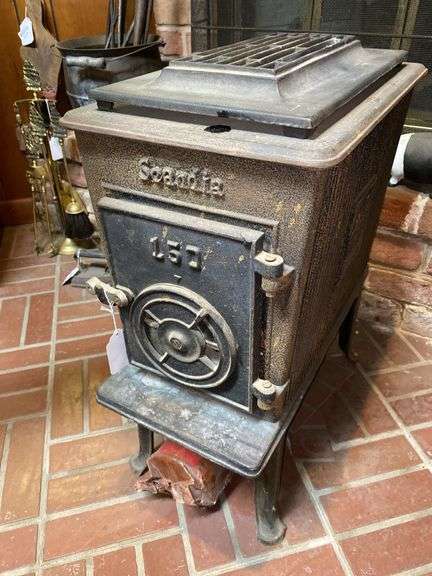 Scandia 150 cast iron wood stove, and dura-flame log - Hurley Real ...