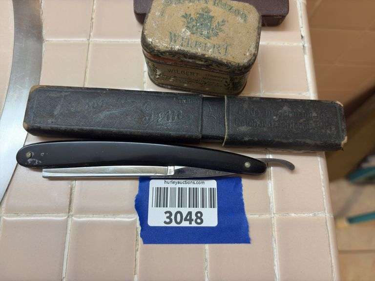 Antique razors including straight razor, safey razors in tin and boxes ...