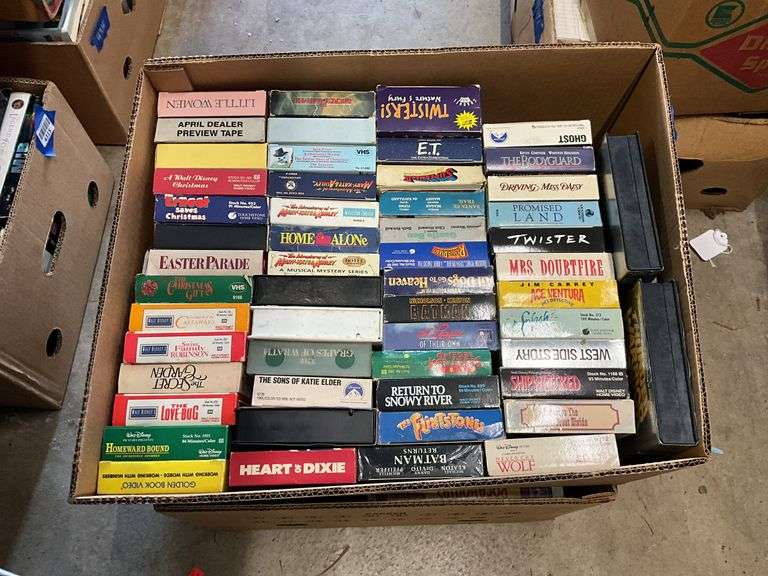 Two boxes VHS movies - Hurley Real Estate & Auctions