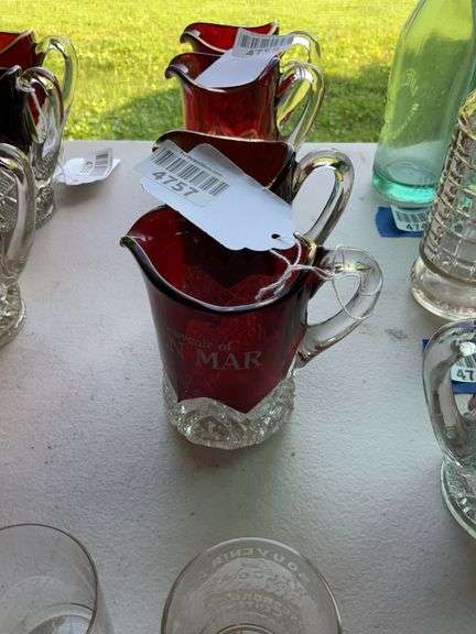 Two Pen Mar ruby stained glass souvenir creamers - by the pc take two ...