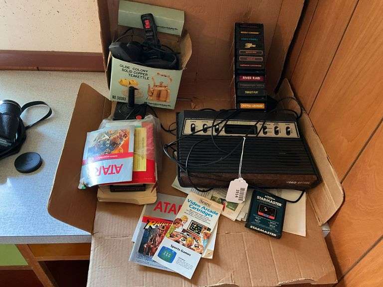 Vintage Sears Atari video game console, games, and pamphlets - Hurley ...