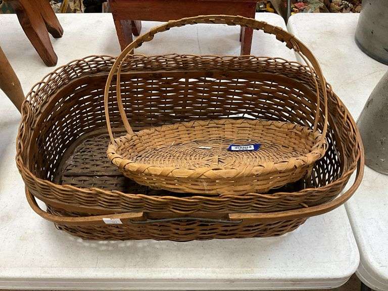 Two handwoven baskets - Hurley Real Estate & Auctions