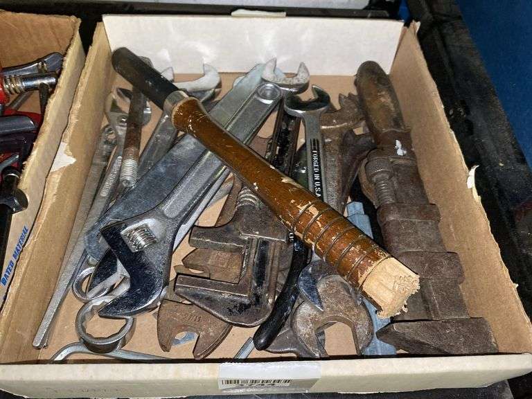 Tool lot: monkey wrench, adjustable wrench, wrenches, misc - Hurley ...