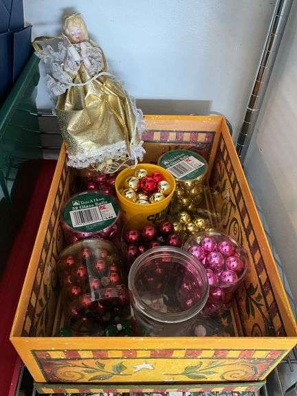 Contents of shelf: Christmas ornaments and decor - Hurley Real Estate ...